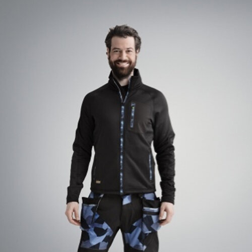 Snickers 8001 FlexiWork Stretch Fleece Jacket Size XS Black - Hunt ...