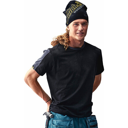 Snickers 2518 AllroundWork T-shirt Size XL Navy/Steel Grey - Hunt Office UK