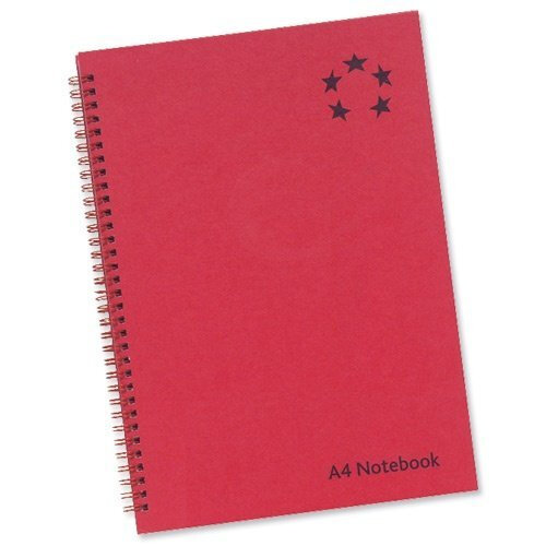 5 Star A5 Wirebound Manuscript Book 160 Pages Red Pack 5 - Hunt Office UK
