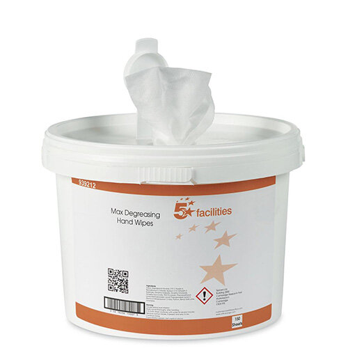 5 Star Facilities Hand and Surface Degreasing Wipes Anti-bacterial ...