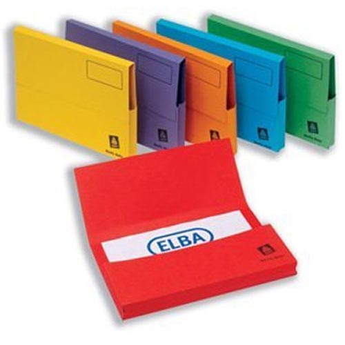 Elba Bright Manilla Foolscap Document Wallet Assorted Pack of 25 - Hunt ...