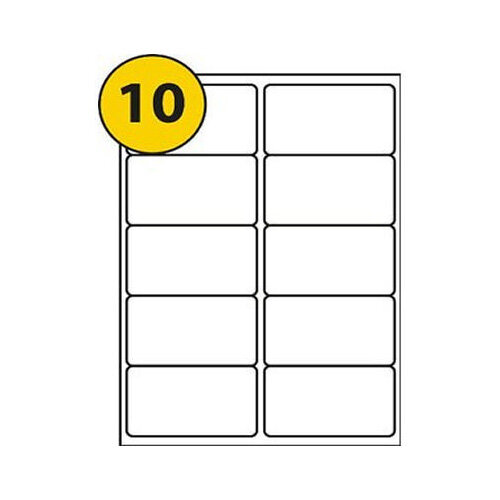 Avery Quickdry Inkjet Label 10 Per Sheet (Pack of 100) - Hunt Office UK