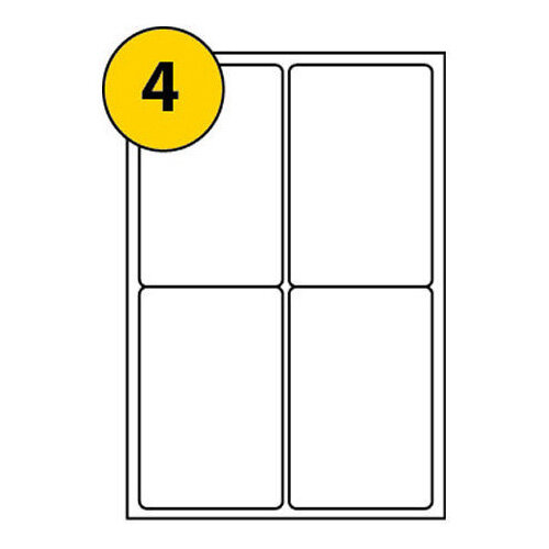 Avery Quickdry Inkjet Label 4 Per Sheet (Pack of 100) - Hunt Office UK