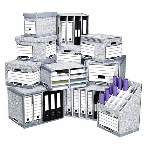 Bankers Standard Storage Box Grey 2 Packs of 10 - 20 Boxes for the ...
