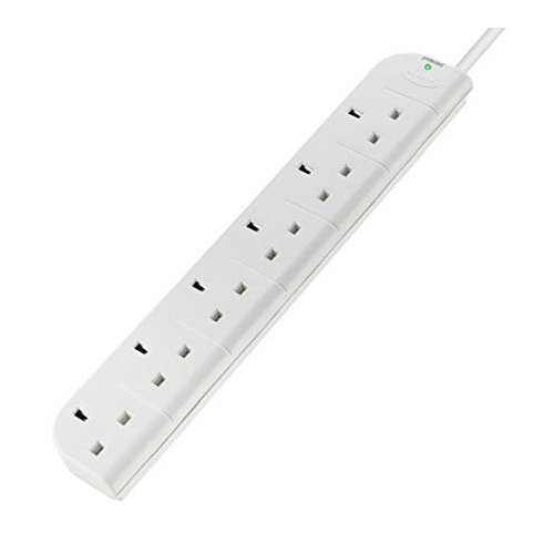 Belkin 6 Plug 3 Meter Extension Lead With Spike Protection F9E600uk3m ...