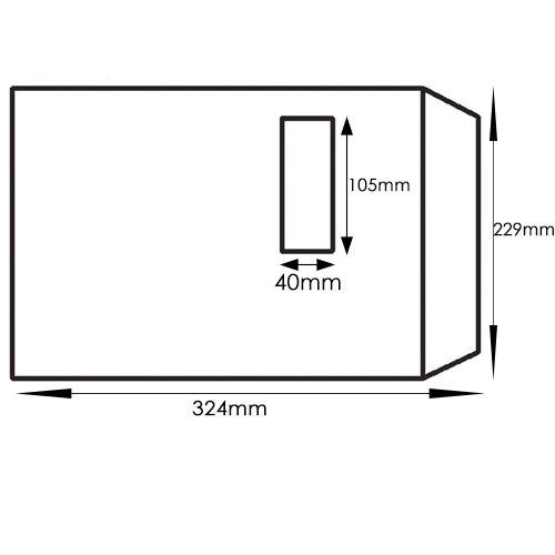 Q-Connect Envelope C4 Window 100gsm White Self-Seal Pack of 250 KF3535 ...