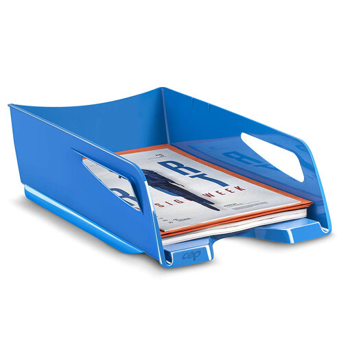CEP Maxi Gloss Letter Tray Blue 1002200301 - Hunt Office UK