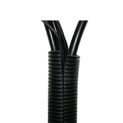 Pre-Cut 32mm x 3m Length Plastic Flexible Conduit Cable Tidy Tube With ...