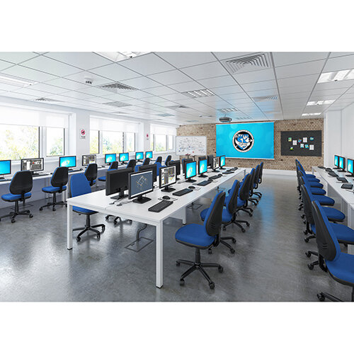 Connex add on unit single 1600mm x 800mm - white frame, oak top - Hunt ...