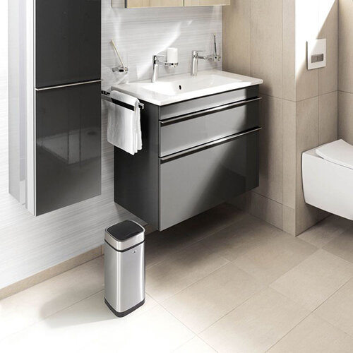 Durable Sensor Waste Bin No Touch Square 6 Litre 342023 - Hunt Office UK