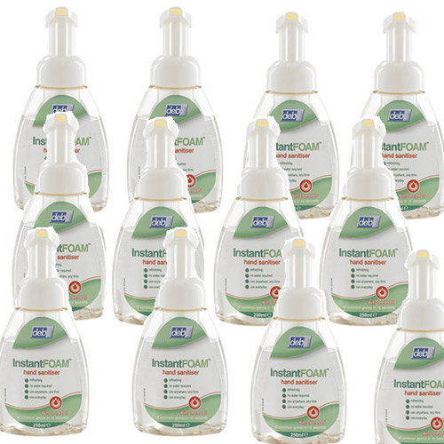 Deb Instant Foam Complete 250ml Hand Sanitiser Pump Pack of 12 DIS250ML ...