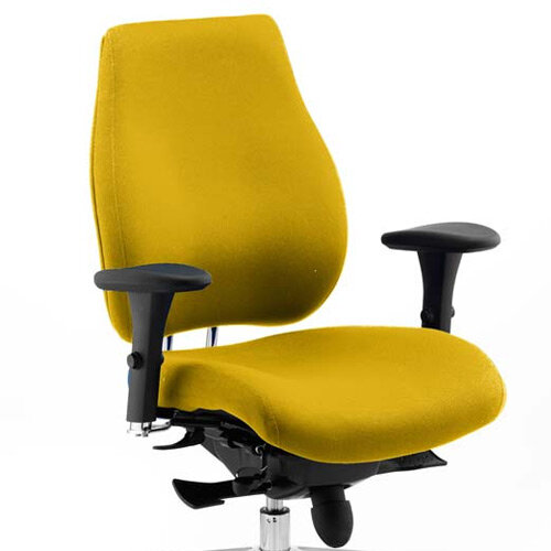 Chiro Plus High Back Ergonomic Posture Office Chair Sunset Yellow Hunt Office UK