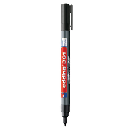 Edding 361 Drywipe Black Markers (Pack 200) CP40 - Hunt Office UK