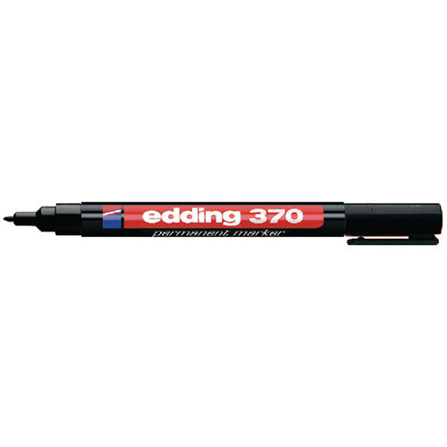 Edding Black Fine Permanent Marker Pack of 10 - Hunt Office UK