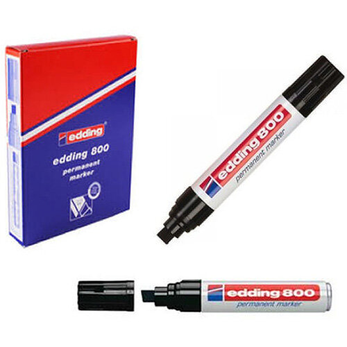 Edding 800 Permanent Marker Broad Black Pack of 5 - Hunt Office UK