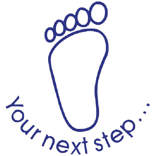 COLOP Motivational Stamp YOUR NEXT STEP Pre-Inked Blue 148675 - Hunt ...