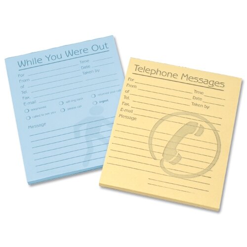 Telephone Message Pad Yellow 80 Sheets 127x102mm Pack 10 Challenge ...