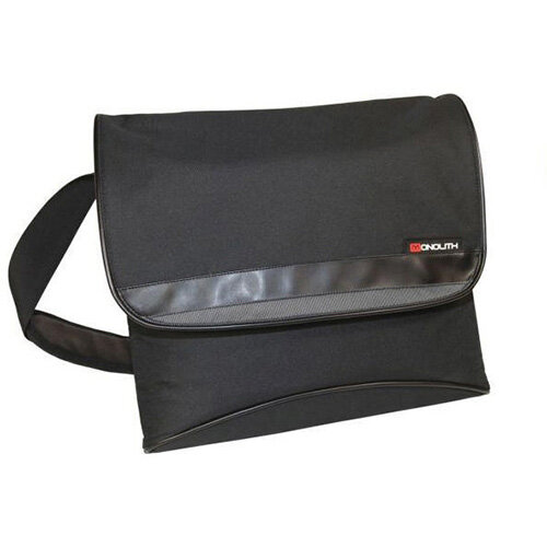 Monolith Nylon Messenger Laptop Shoulder Strap Bag Black/Grey - Hunt Office UK