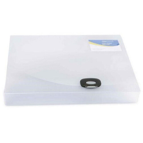 Rapesco A4+ Rigid Wallet/Box File 60mm Clear 0714 - Hunt Office UK