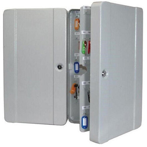 Key Safe Cabinet Steel with Lock and Wall Fixings 160 Colour Tags 160 ...