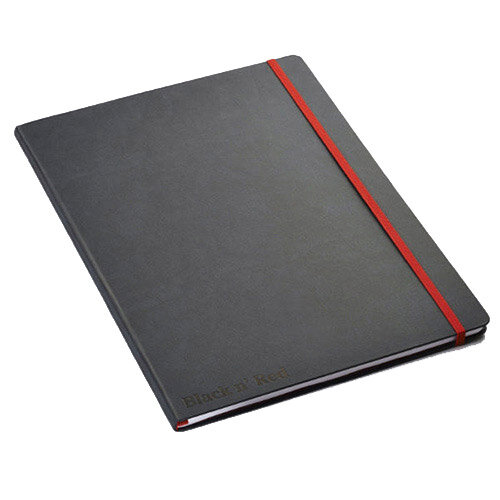 Black by Black n Red Hard Cover A4 Notebook 400038675 - Hunt Office UK