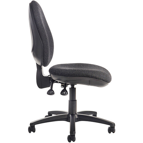 Jota high back operator chair with no arms, seat slide and lumbar ...