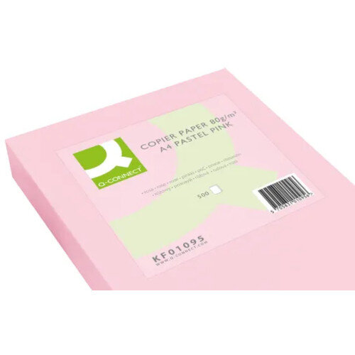 Q-Connect Pink A4 Copier Paper 80gsm Pack of 500 Sheets