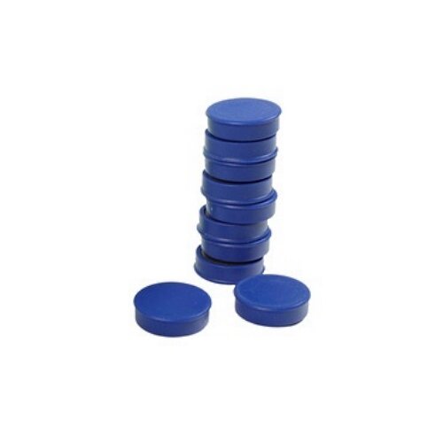 Whiteboard Magnets 25mm Blue Pack of 10 Q-Connect KF02640 - Hunt Office UK