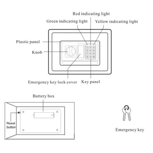 Q-Connect 10 Litre Electronic Safe Cream 200x310x200mm - Hunt Office UK