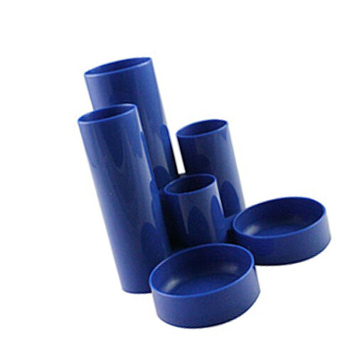 Q-Connect Desk Tidy Blue 6 Compartment Tubes Q-Connect KF10041 - Hunt ...