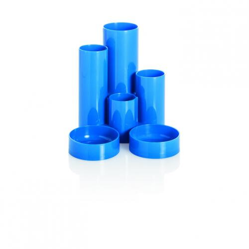 Q-Connect Desk Tidy Blue 6 Compartment Tubes Q-Connect KF10041 - Hunt ...