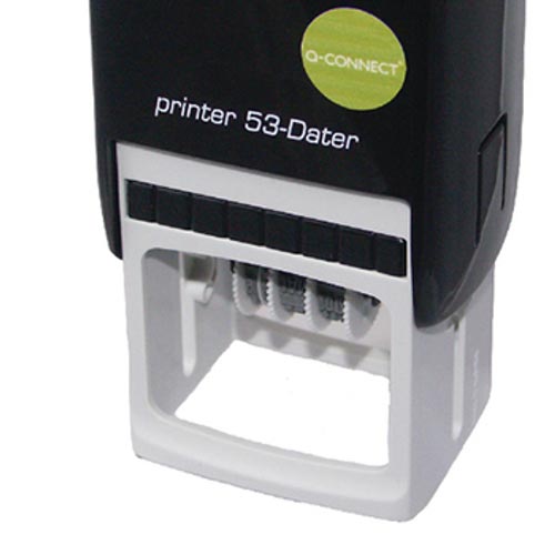 Q-Connect Custom Date Self-Inking Stamp 43x28mm KF71433 - Hunt Office UK