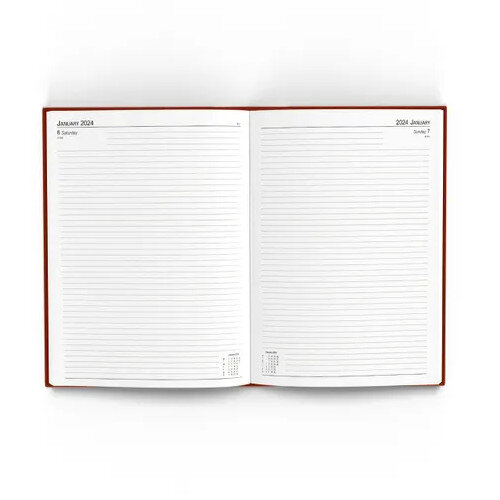 Desk Diary DPP A4 Burgundy 2024 KFA41BG24 - Hunt Office UK