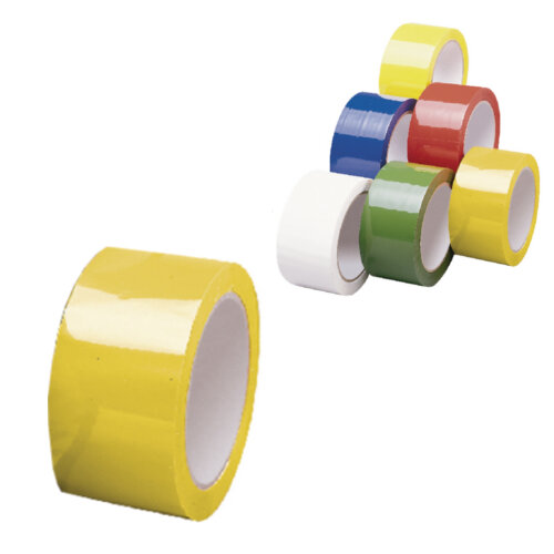Yellow Polypropylene Packing Tape 50mm x 66m Pack of 6 - Hunt Office UK