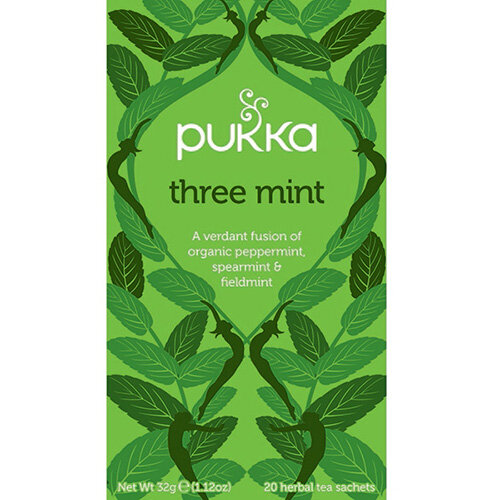 Pukka Three Mint Tea Organic Bags (Pack of 20) P5025 - Hunt Office UK