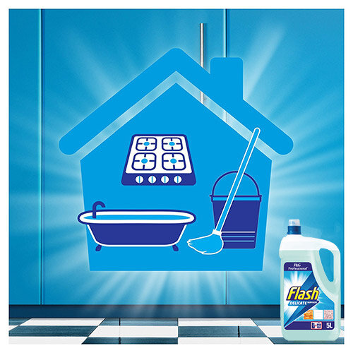 Flash Floor Cleaner for Washable Floors 5 Litres Neutral - Hunt Office UK