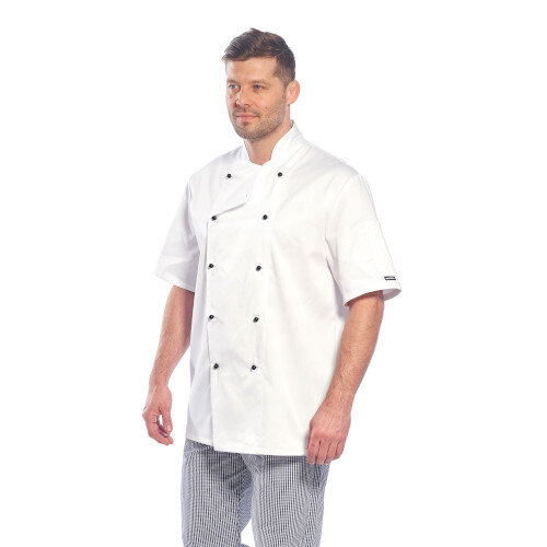 Portwest C734 Kent Chefs Jacket White Medium - Hunt Office UK
