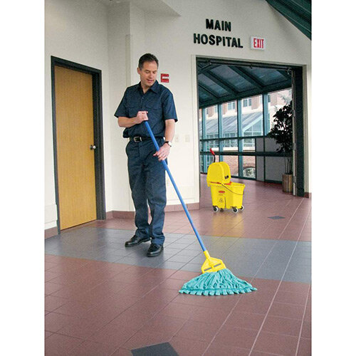 Rubbermaid Web Foot Microfiber Tube Mop Green - Hunt Office UK
