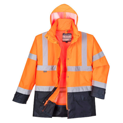 Portwest S768 5in1 Hi-Vis Executive Jacket Orange & Navy Small - Hunt ...
