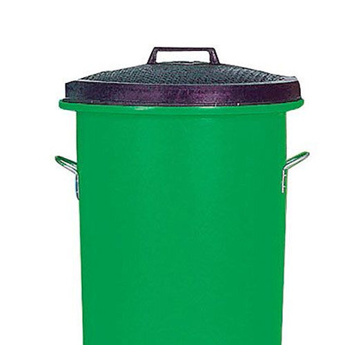 Heavy Duty Coloured Dustbin Green 85 Litre 311965 - Hunt Office UK