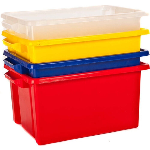 Storemaster Jumbo Crate With Lid 48.5L Red L560xW385xH280mm 374345 ...