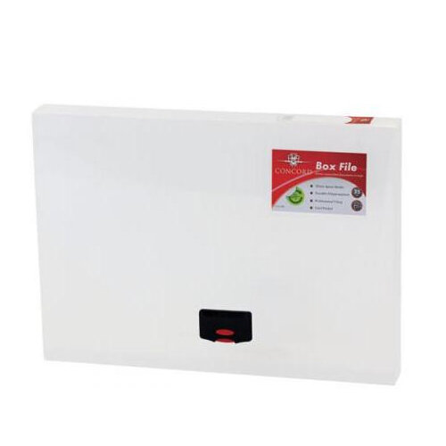 A4 Box File Clear Plastic Push Lock 35mm Spine Snopake - Hunt Office UK