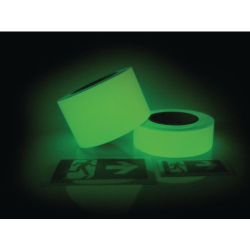 Photoluminescent Safety Way Guidance Direction Tape Wide 80mm x 10m Ref ...