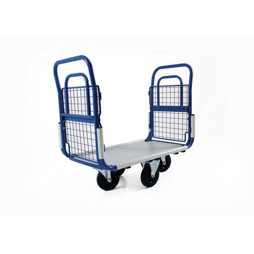 Dual Handle Mailroom Trolley With Sides - Hunt Office UK