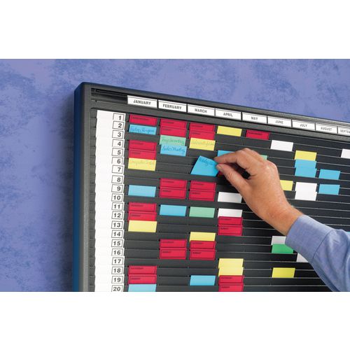 Board Visual Planning System Perpetual Year A8,648X838mm - Hunt Office UK