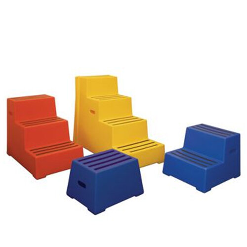 Plastic Safety Steps Four Step Red - Hunt Office UK