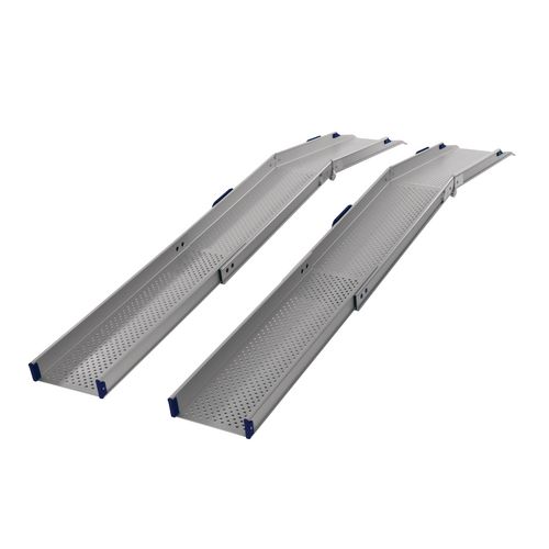Aluminium Telescopic Folding Channel Ramp WxL 195x2070mm - Hunt Office UK