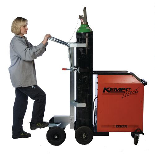Ergonomic Cylinder Trolley Capacity 80Kg Pneumatic Tyred Wheels - Hunt ...