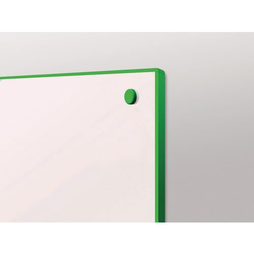 Green Write-On Coloured Edged Whiteboard 620x920 - Hunt Office UK