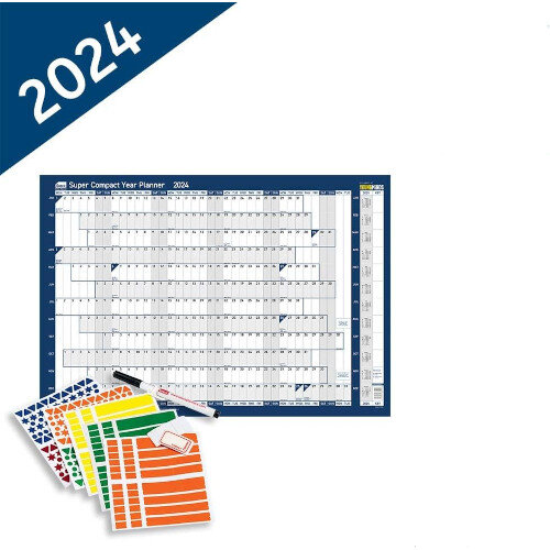 Sasco Compact Year Planner Landscape Unmounted 2024 2410220 - Hunt ...